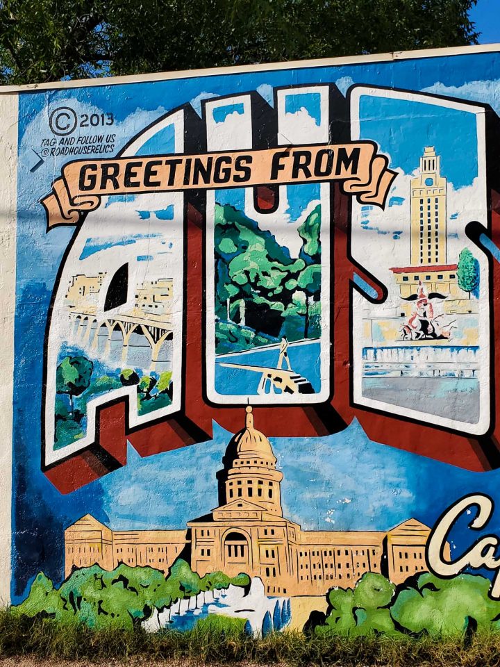 'Greetings from Austin' Mural Photo Guide - Enchanting Texas