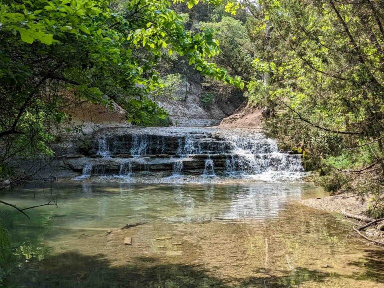 Chalk Ridge Falls Hiking Trail near Belton, Texas